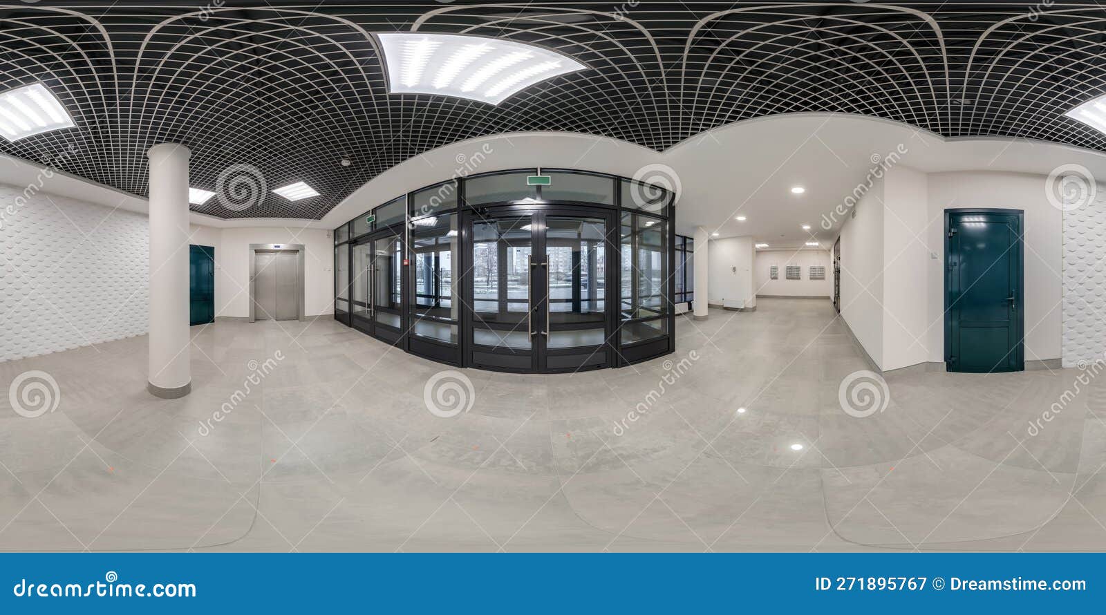 Full Seamless Spherical Hdri 360 Panorama View in Empty Modern Hall of ...
