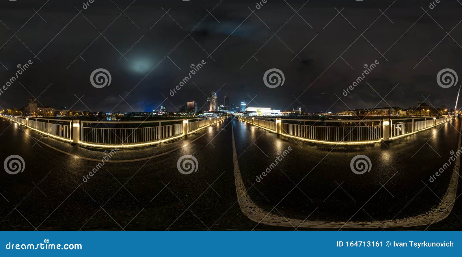 Full Seamless Spherical Night Panorama 360 Degrees Angle View On ...