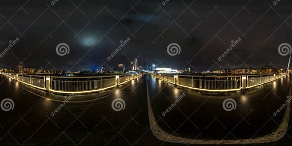 Full Seamless Spherical Night Panorama 360 Degrees Angle View on ...