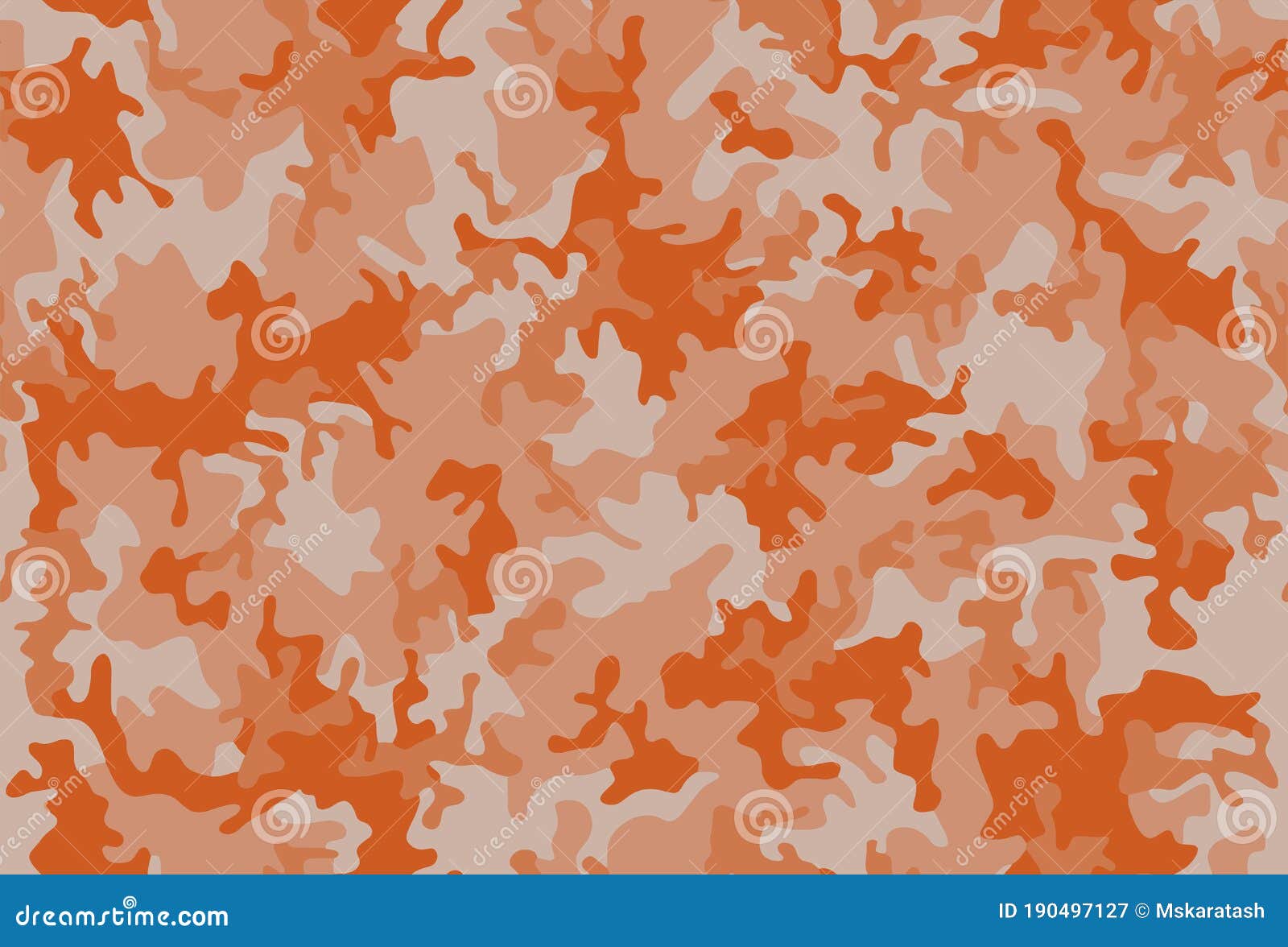 Full Seamless Orange Military Camouflage Skin Pattern Vector for Decor ...