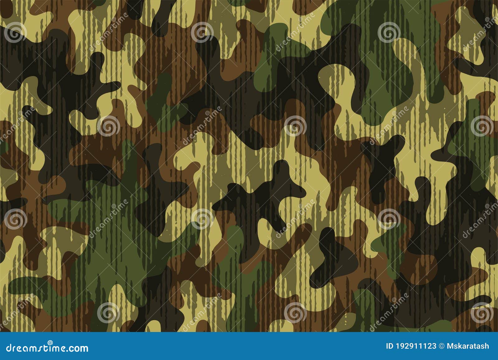 Seamless Military Camouflage Skin Halftone Lines Pattern Vector for ...