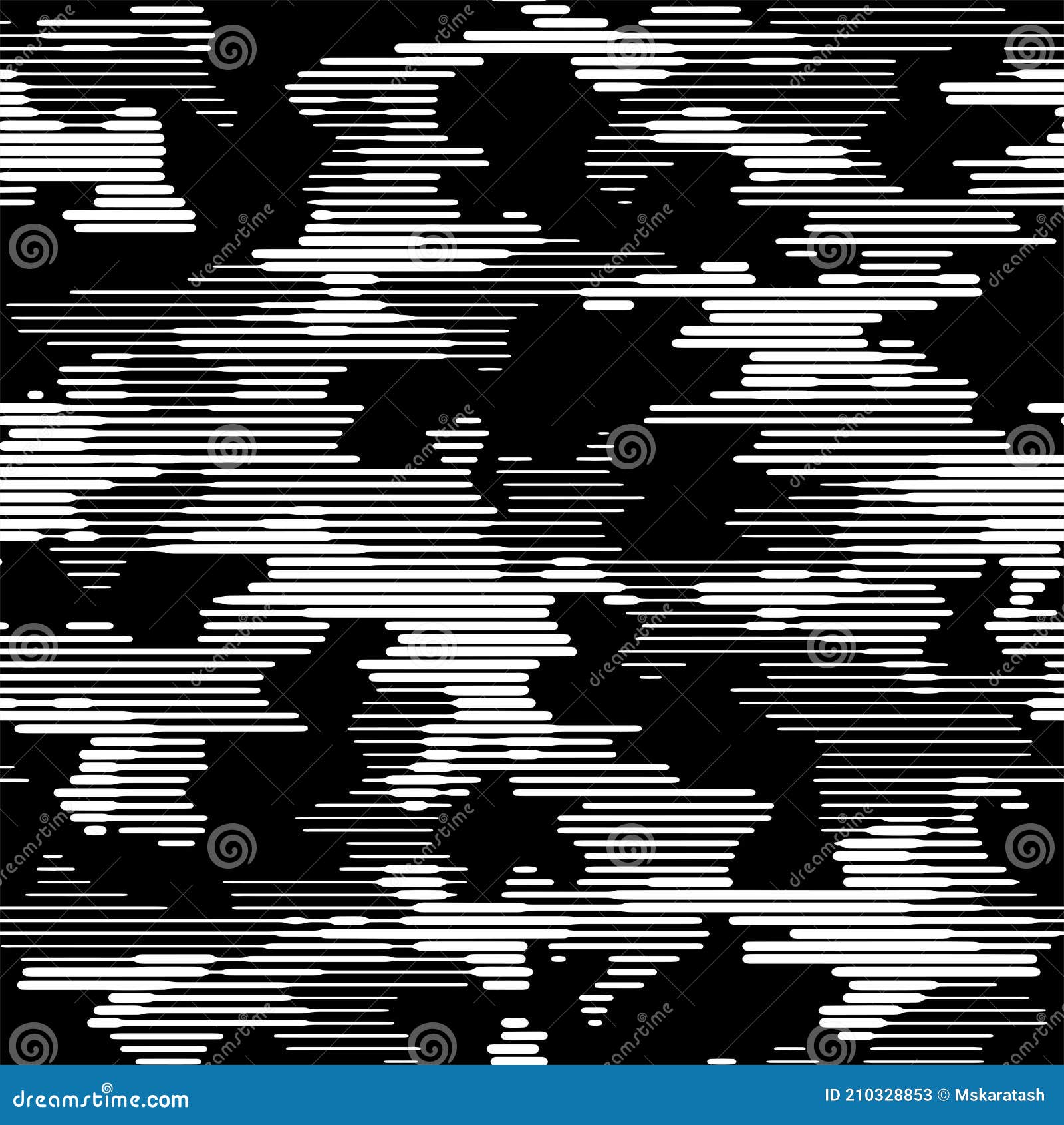 Seamless Modern Halftone Lines Camouflage Pattern for Decor and Textile ...