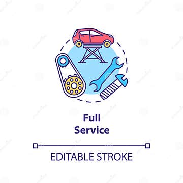 Full service concept icon stock vector. Illustration of conceptual ...