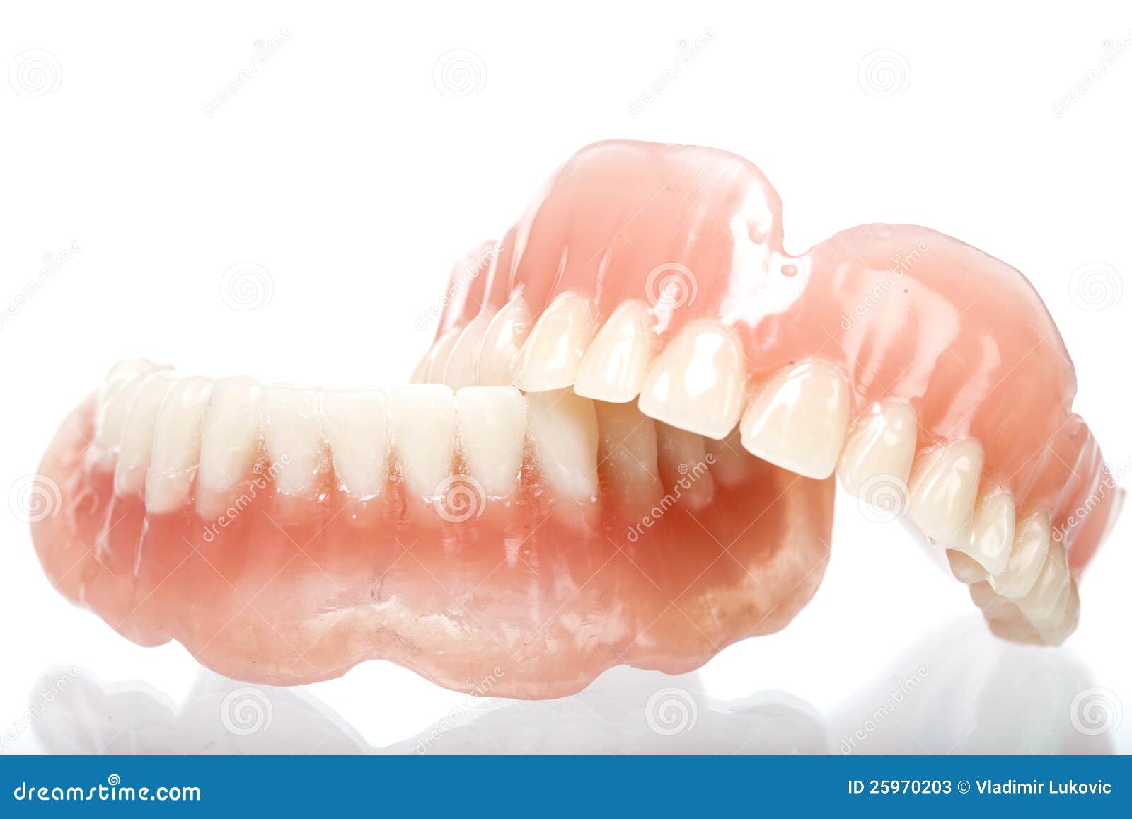 Full Set of Acrylic Denture Stock Image - Image of full, false: 25970203