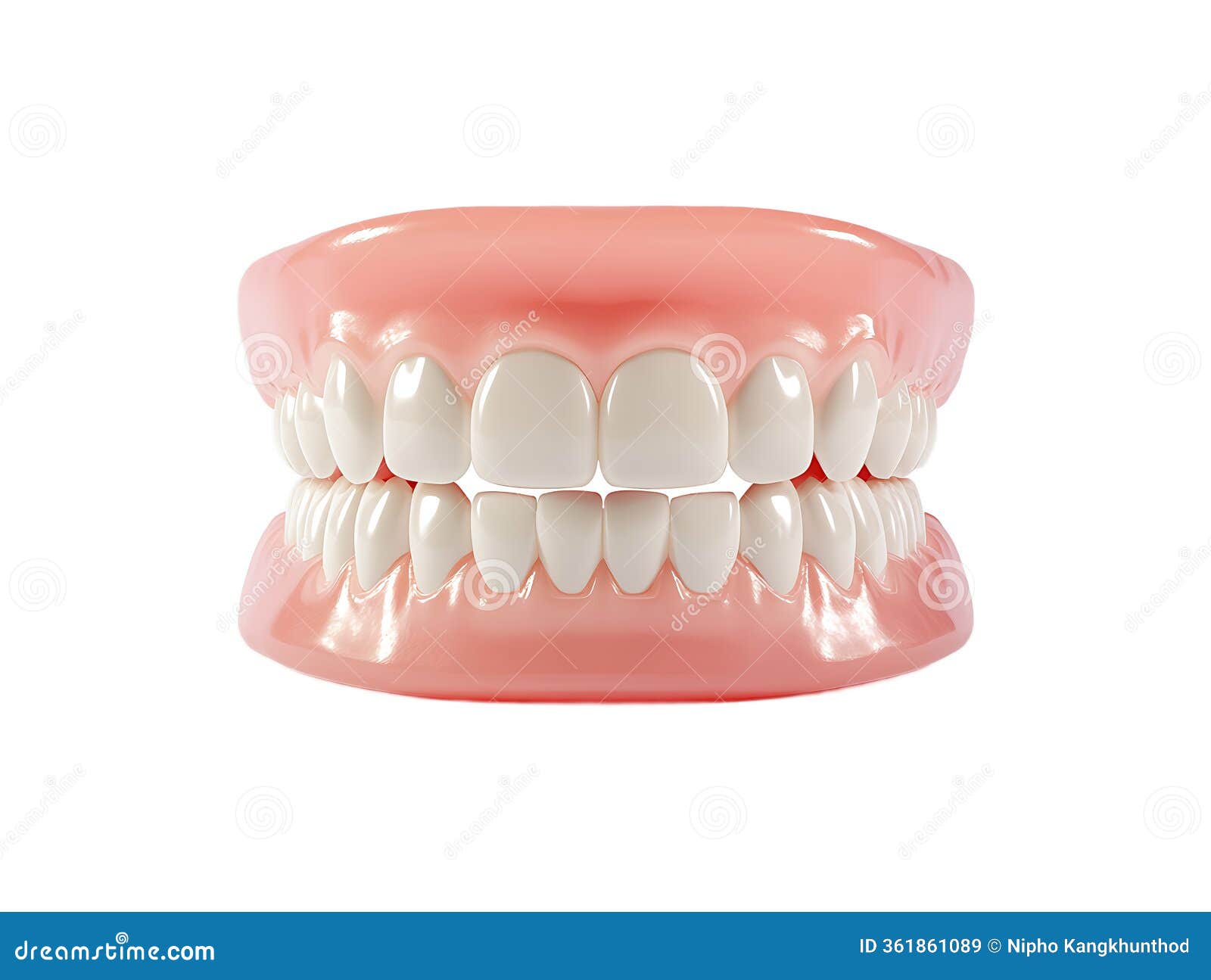Full Set of Dentures, Ai Generated Stock Illustration - Illustration of ...