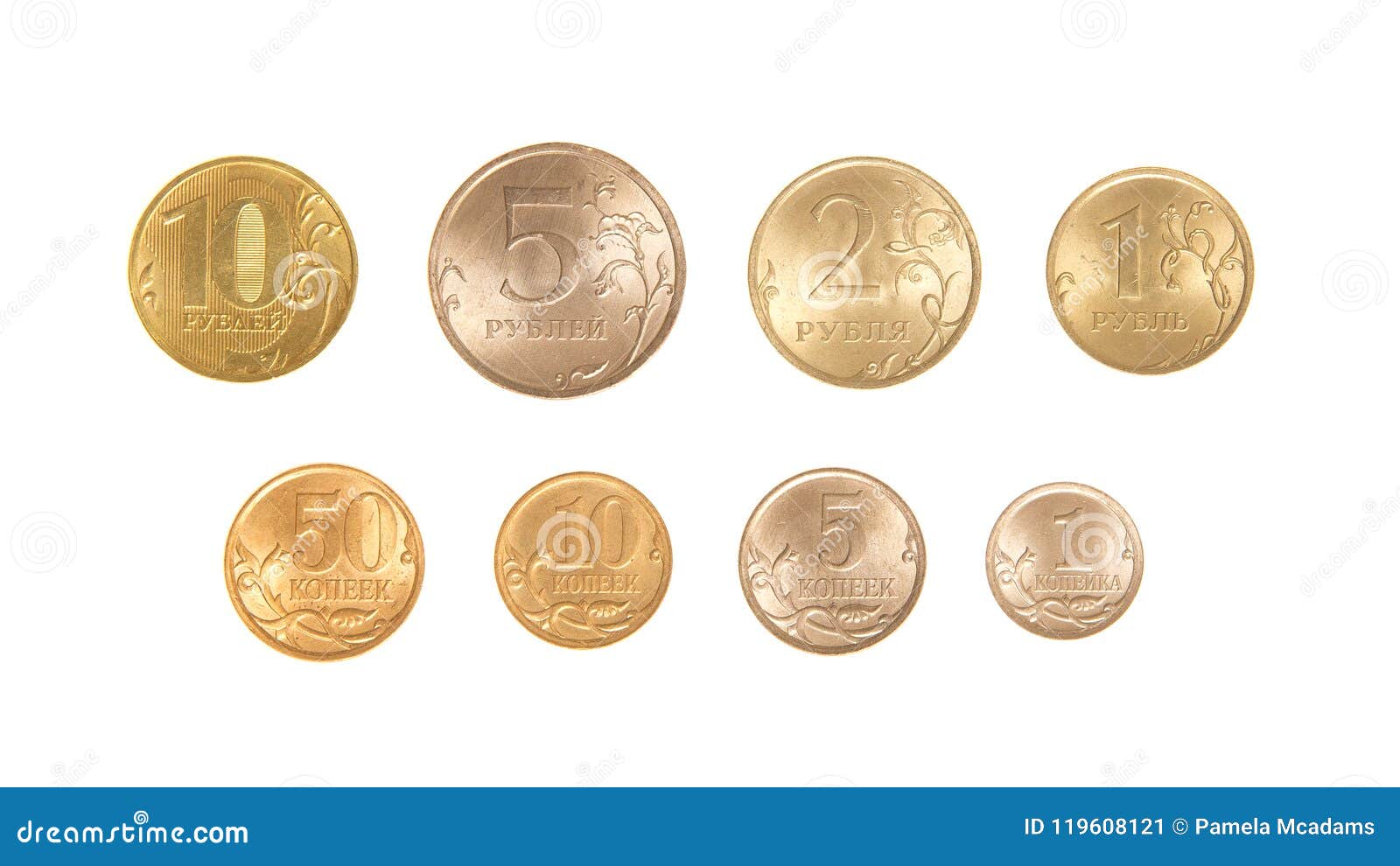 Full Set of Russian Coins stock image. Image of change - 119608121