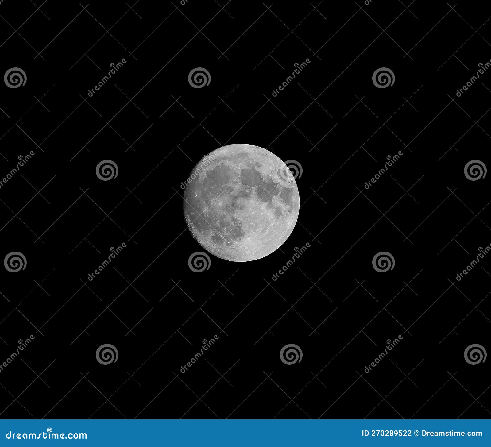 Full Silver Moon on the Dark Night Stock Photo - Image of magic ...