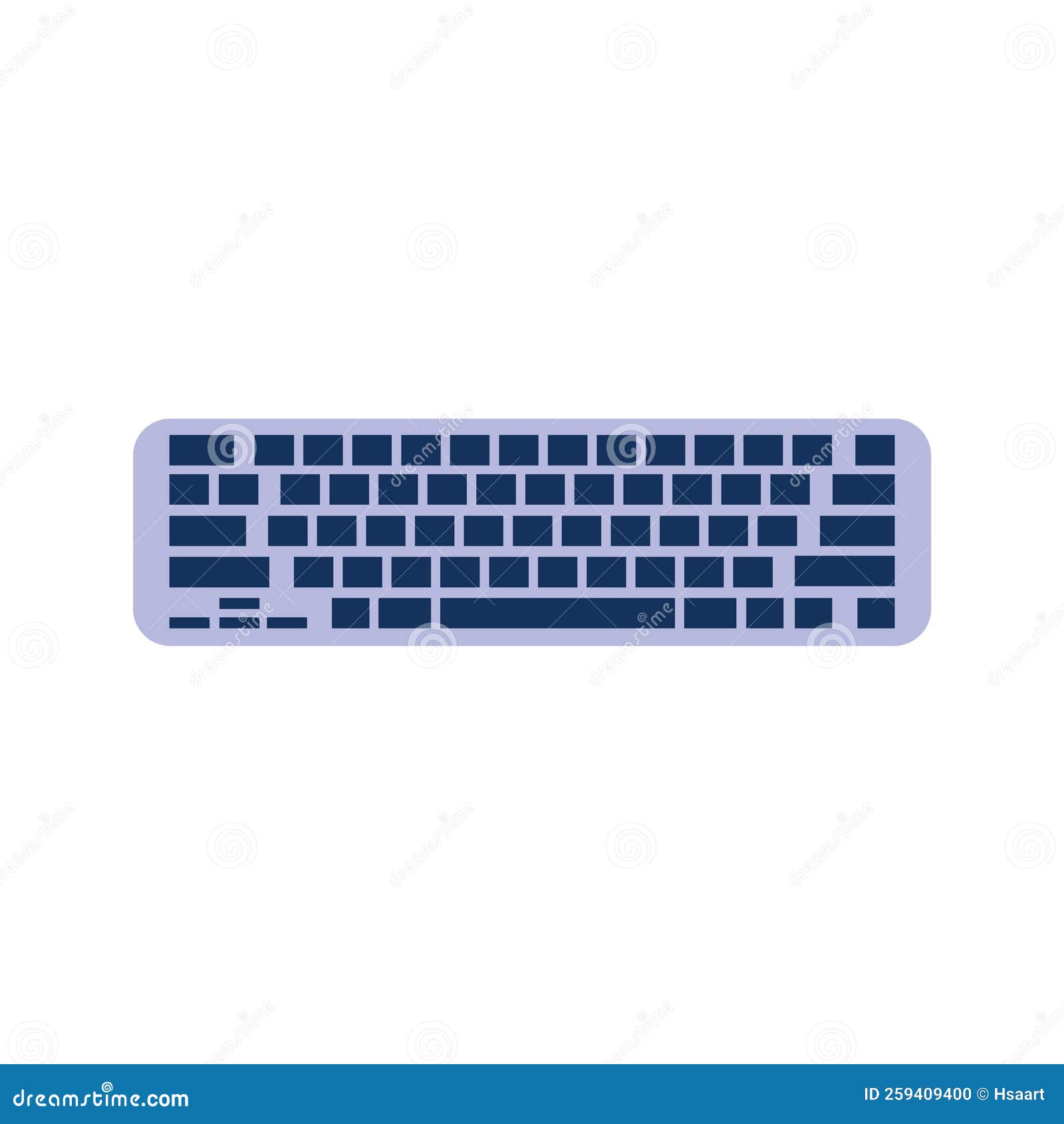 Full-size Computer Keyboard Vector Illustration Stock Vector ...