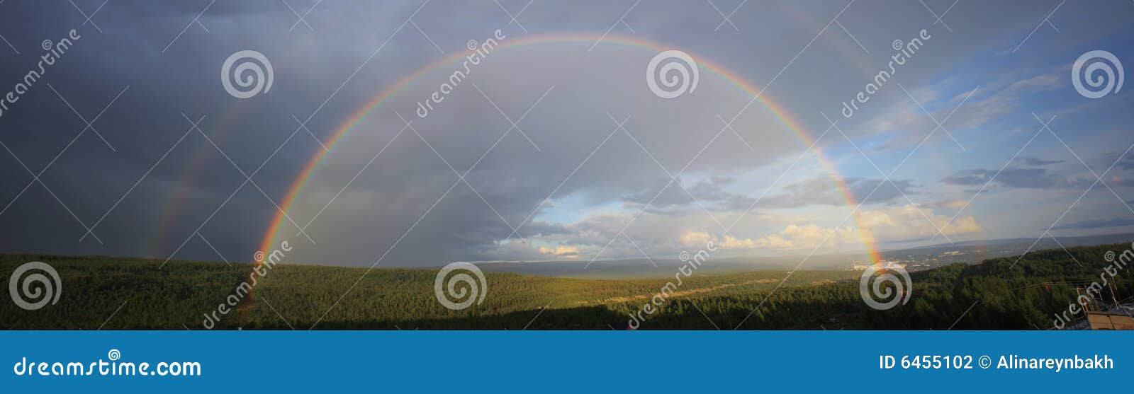 Full size double rainbow stock photo. Image of green, land - 6455102
