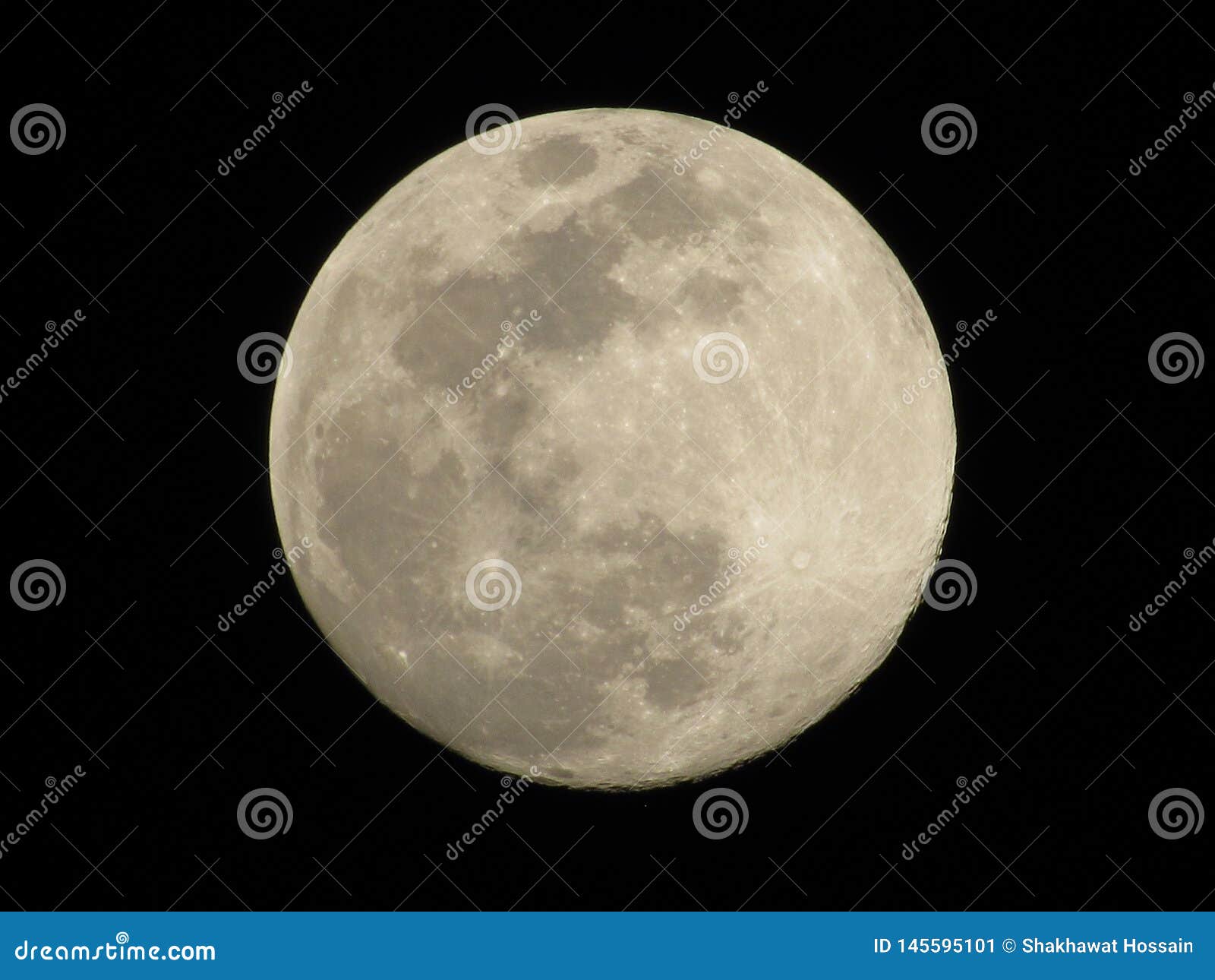 Full Size Moon Center of the Frame. Stock Image - Image of clicked ...