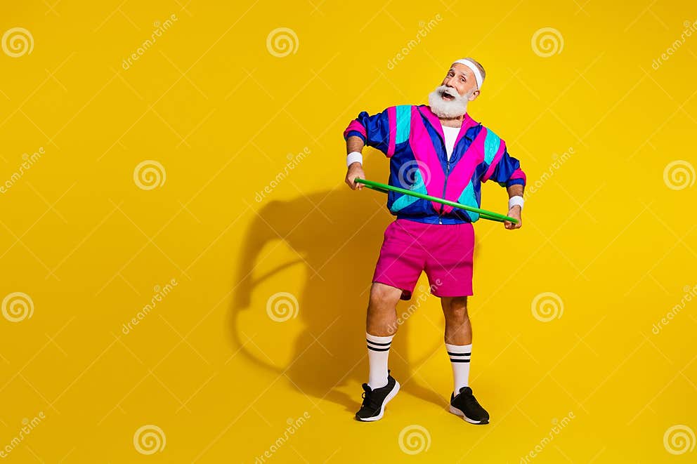 Full Size Photo Poster of Handsome Granddad Sportsman Hulahoop Look ... Full Size Photo Poster of Handsome Granddad Sportsman Hulahoop Look ...