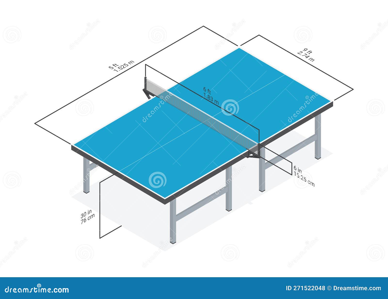 Full-size Table Dimensions. Vector. Stock Vector - Illustration of ...