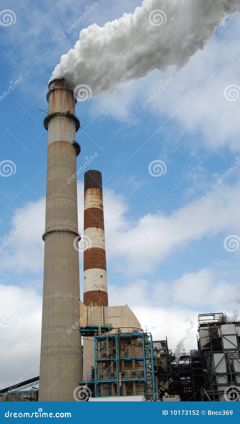 Full Smoke Stack stock photo. Image of plant, technology - 10173152