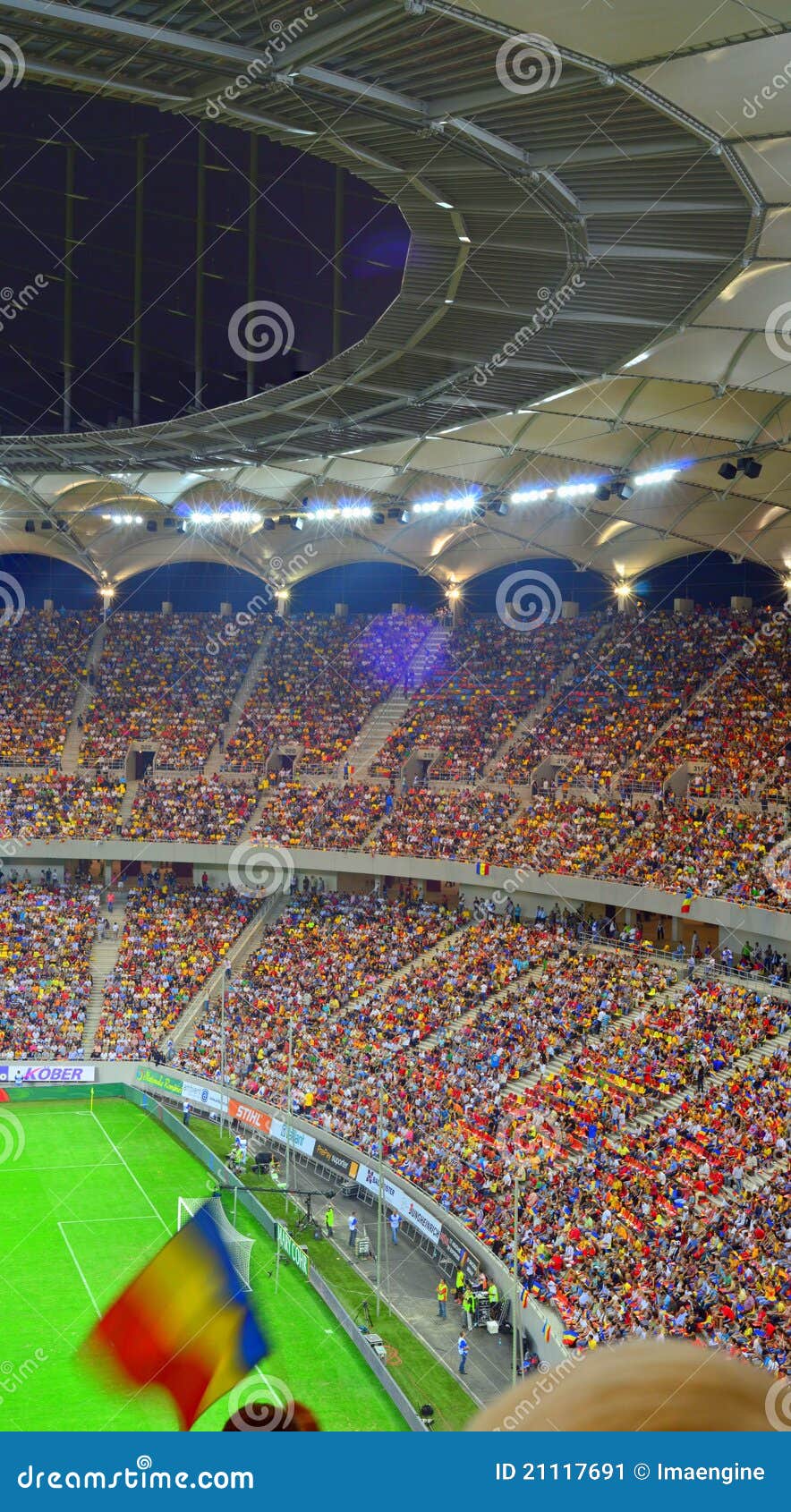 Full Soccer Stadium - National Arena in Bucharest Editorial Photo ...