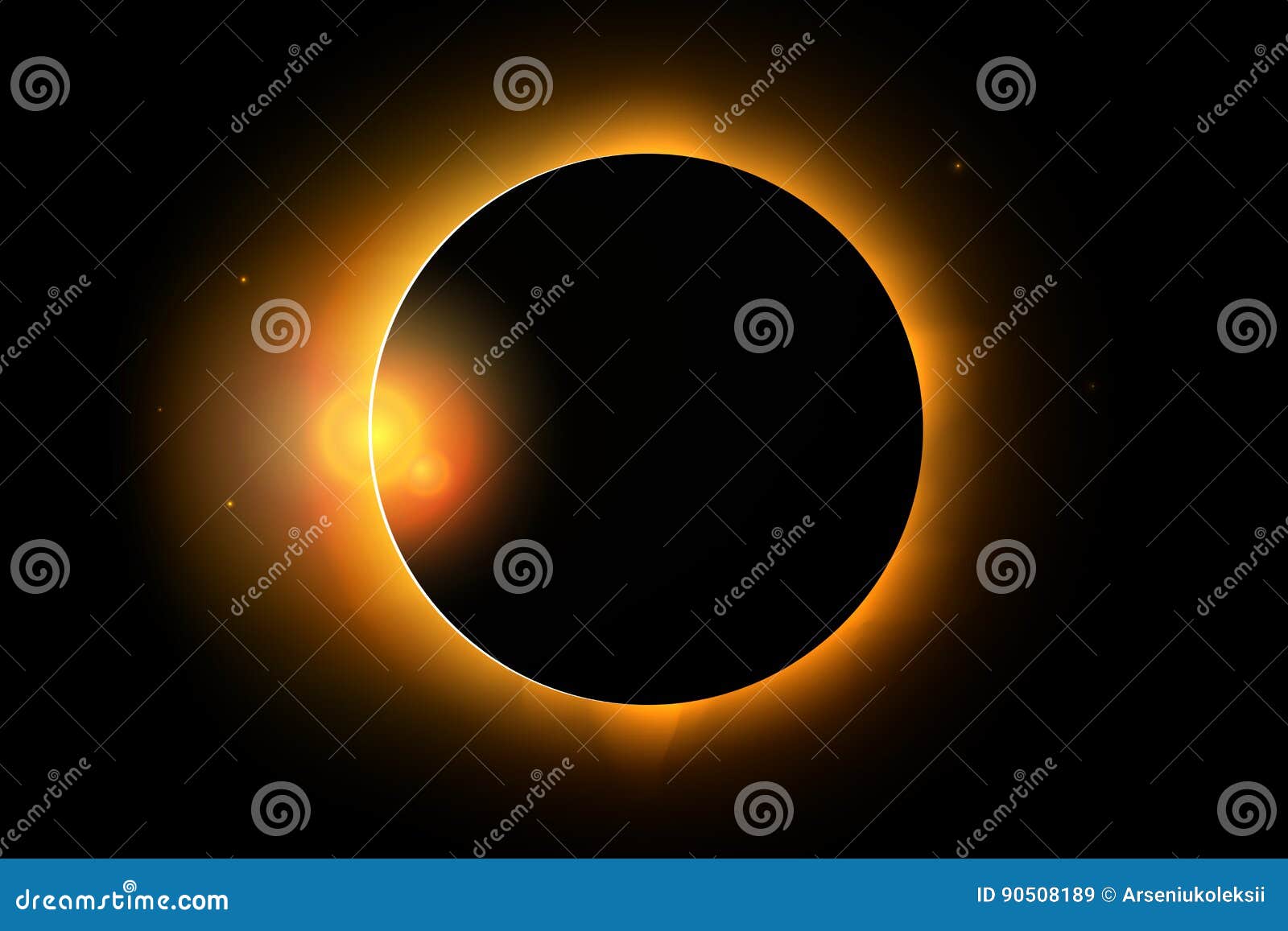 Full Solar Eclipse Phenomenon Illustration Stock Vector - Illustration ... Full Solar Eclipse Phenomenon Illustration Stock Vector - Illustration ...