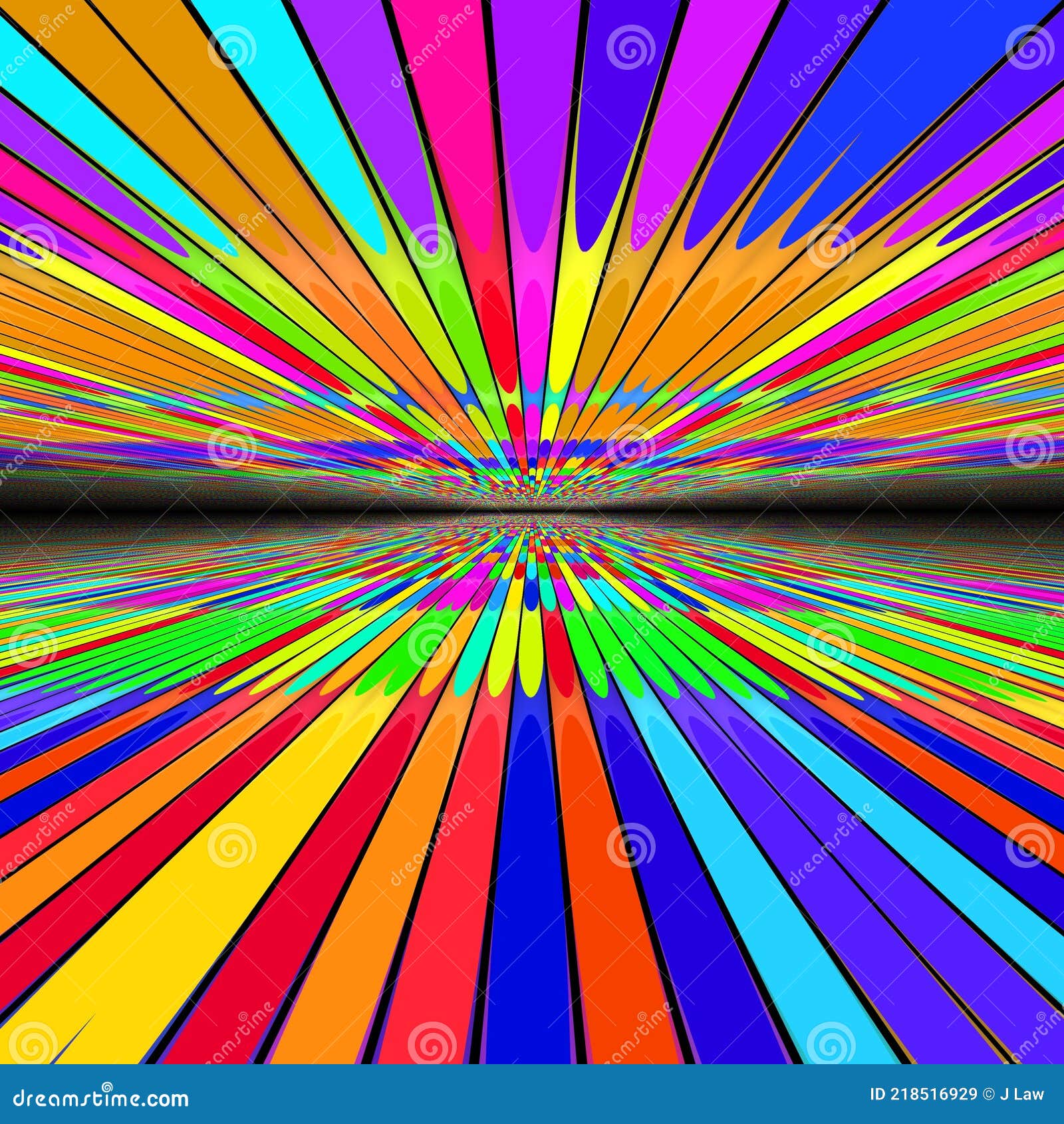 Full Spectrum Rainbow Coloured Infinity Surface Perspective Stock ...