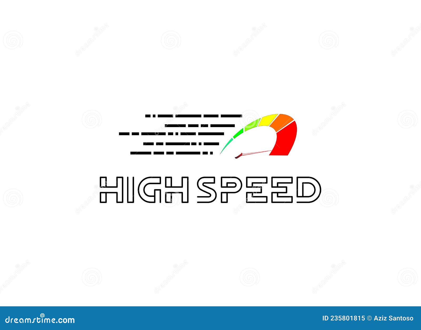 Full Speed Vector Illustration Isolated on a White Background Stock ...