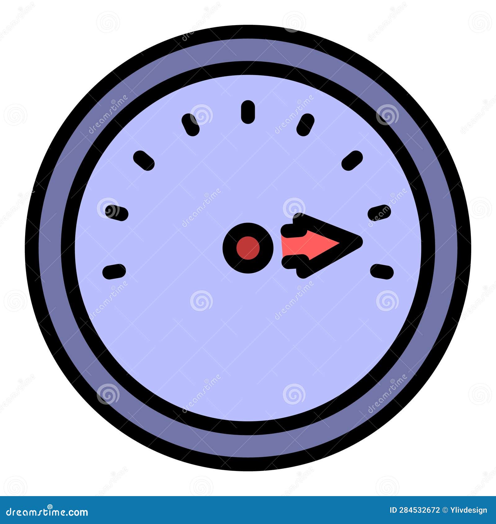 Full Speedometer Icon Vector Flat Stock Vector - Illustration of icon ...