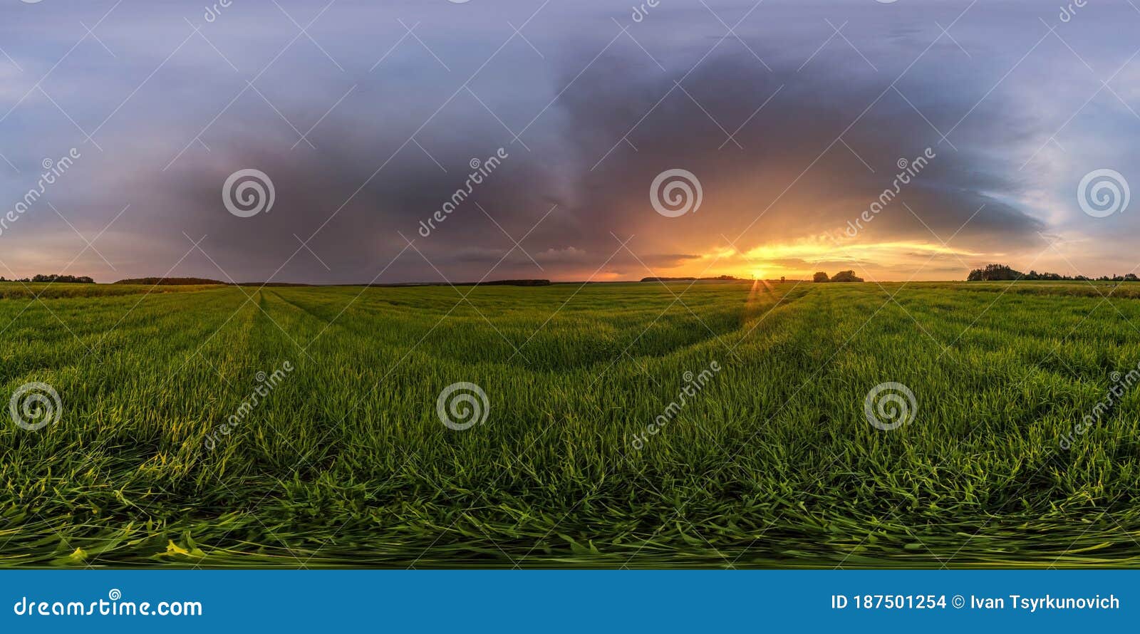 Full Spherical Hdr Panorama 360 Degrees Angle View among Fields in ...