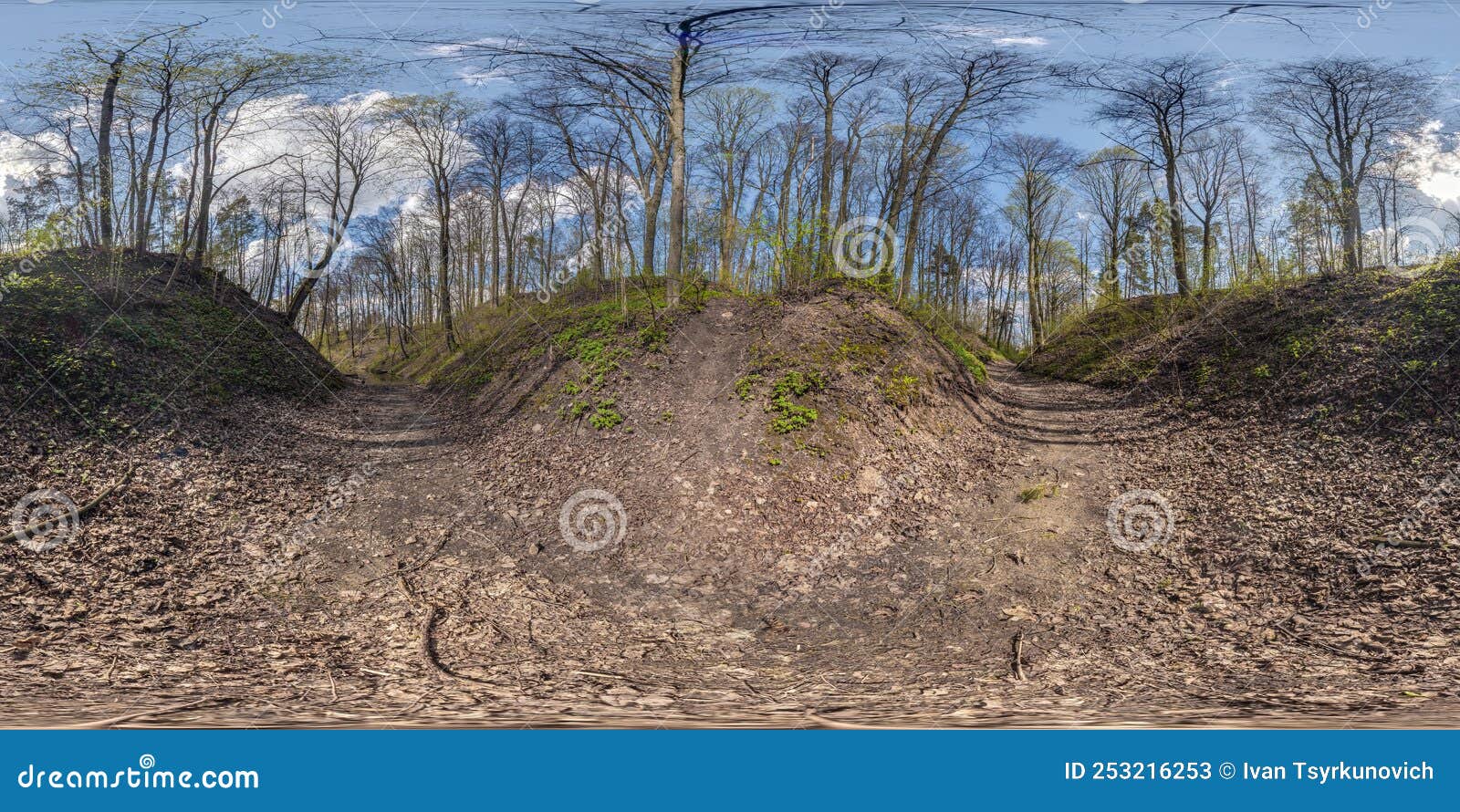 Full Spherical Seamless Hdri 360 Panorama Angle View on Path in Ravine ...