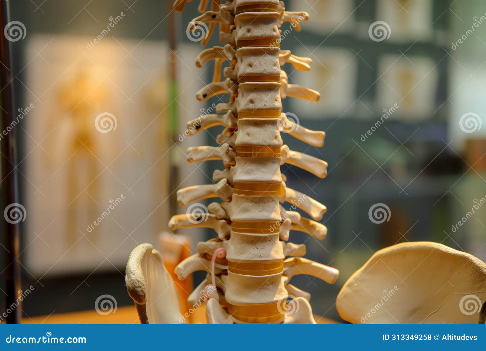 Full Spinal Anatomy on Vertical Stand Stock Photo - Image of spinal ...