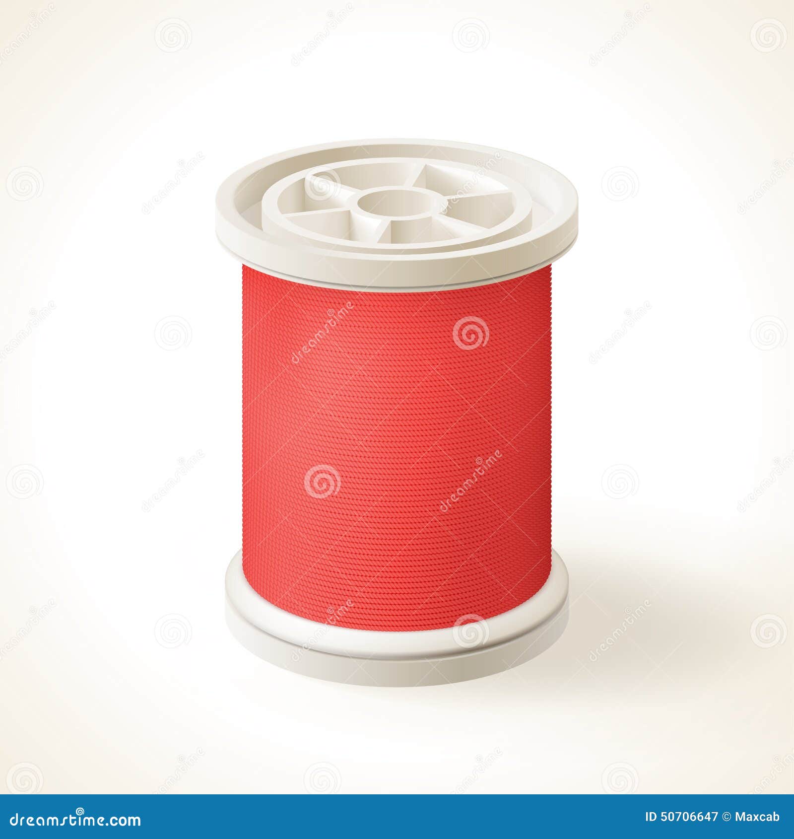 Full spool of red thread stock vector. Illustration of repair - 50706647
