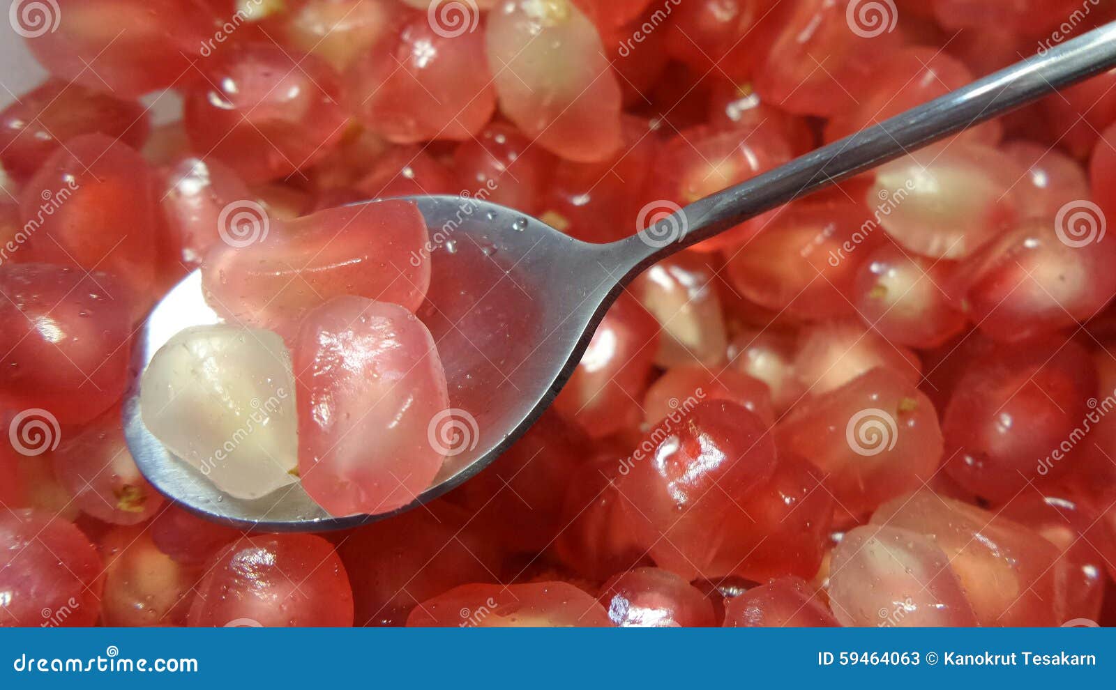 Full Spoon of Fresh and Juicy Pomegranate Seed Stock Image - Image of ...