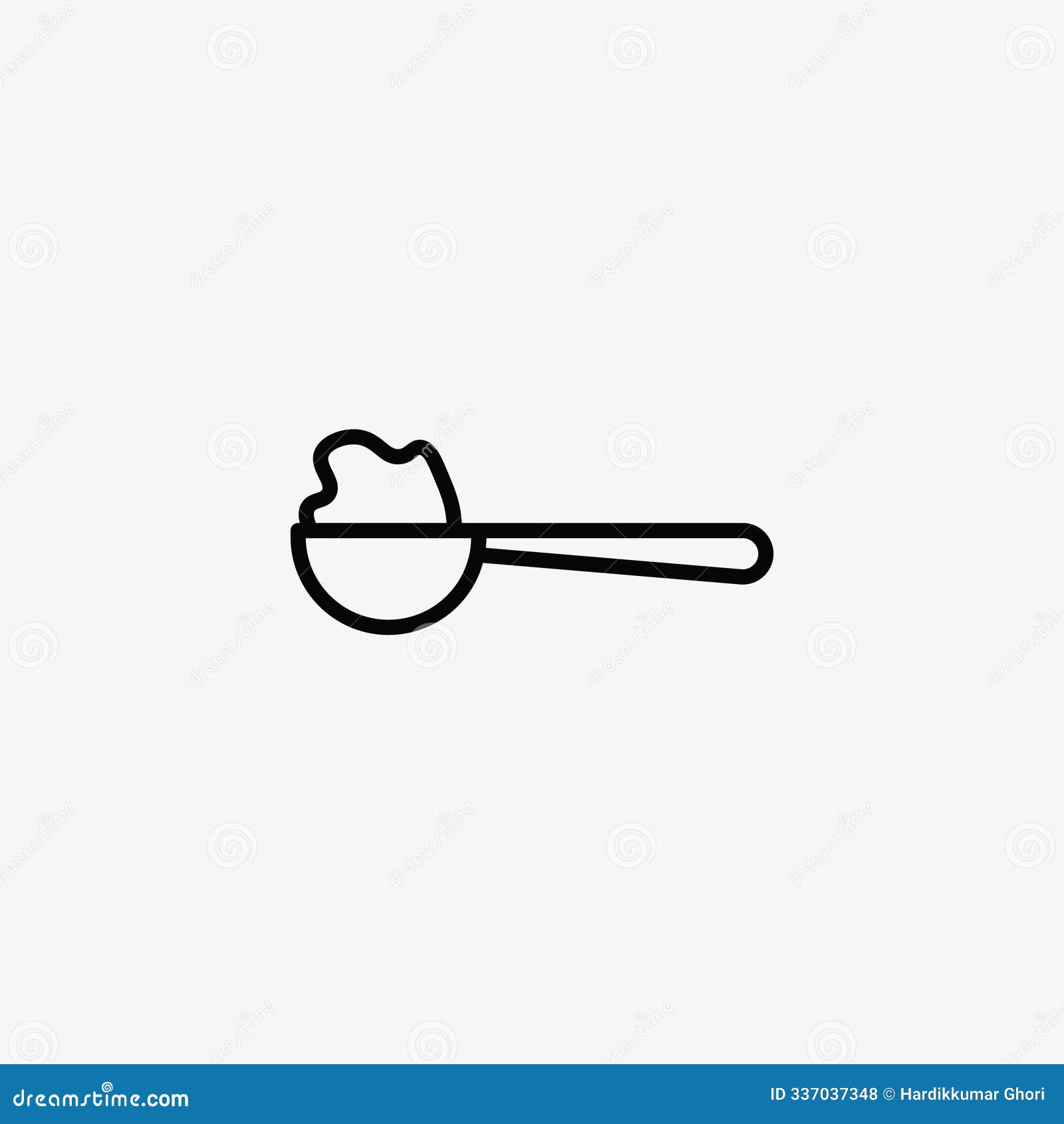 Full Spoonline in Thin Line Black Color. Flat Simple Vector Symbols ...