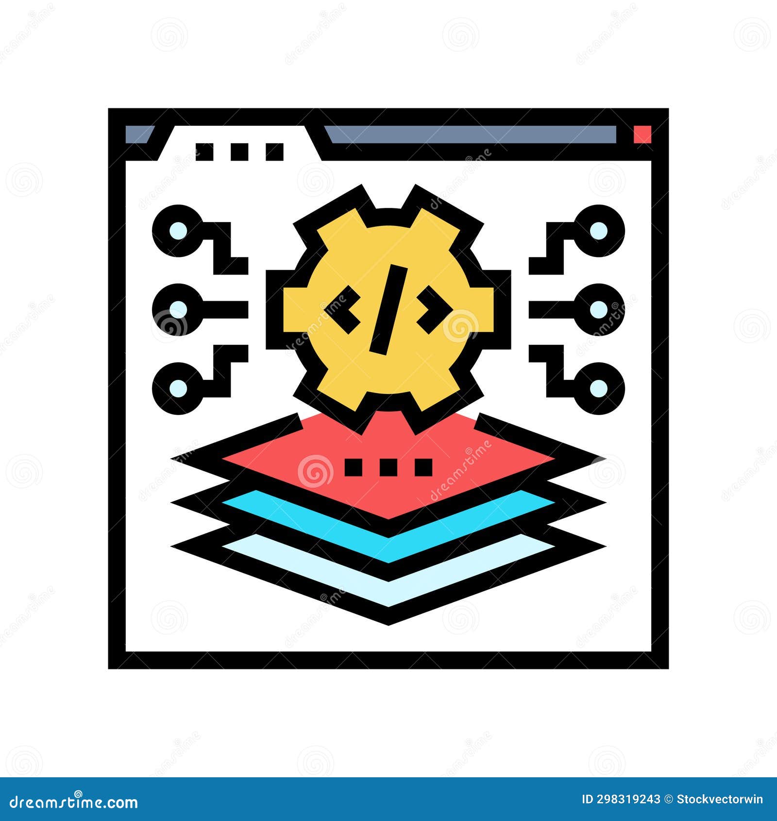 Full Stack Development Software Color Icon Vector Illustration Stock ...