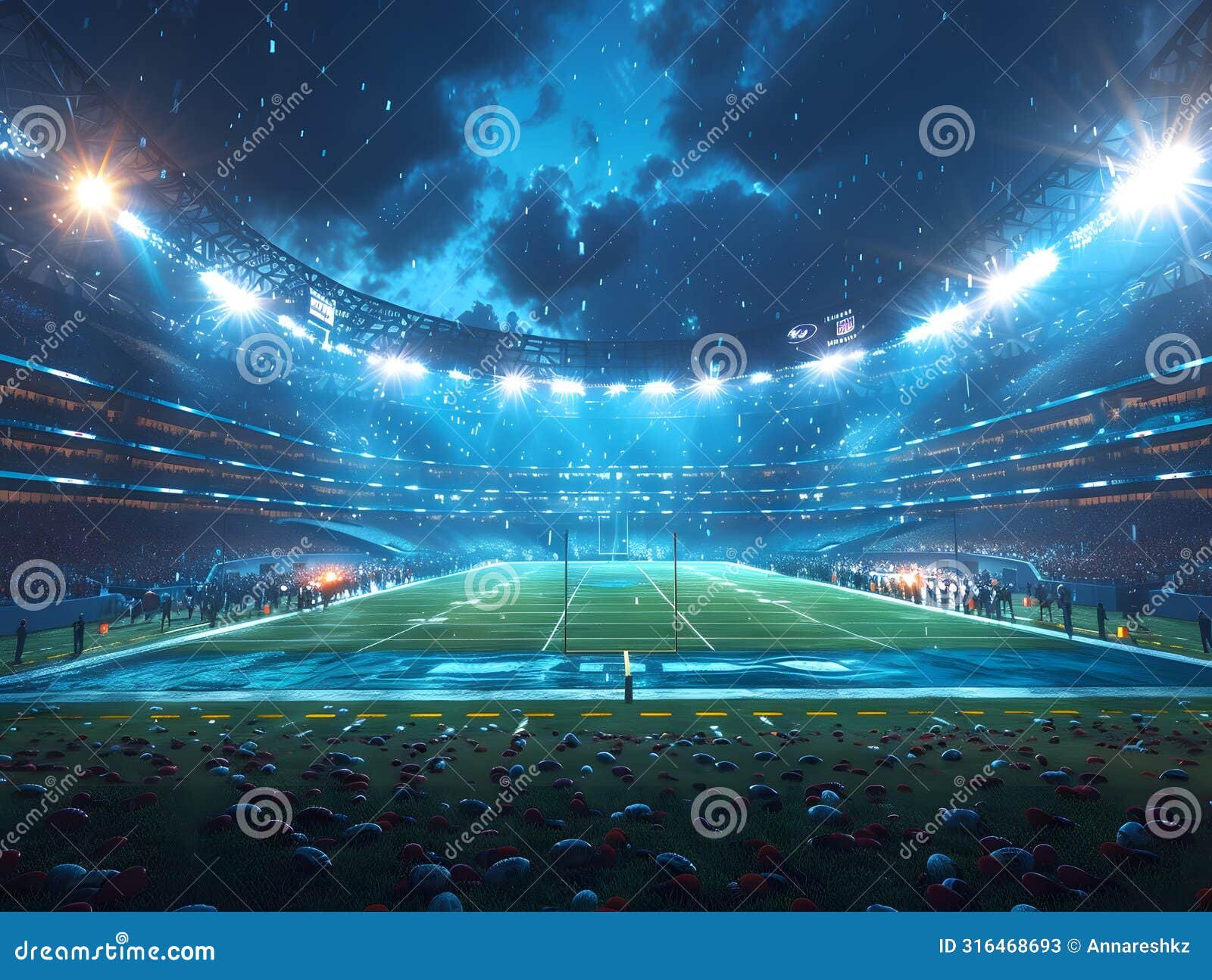 Full Stadium during the Match. AI Generated. Stock Image - Image of ...