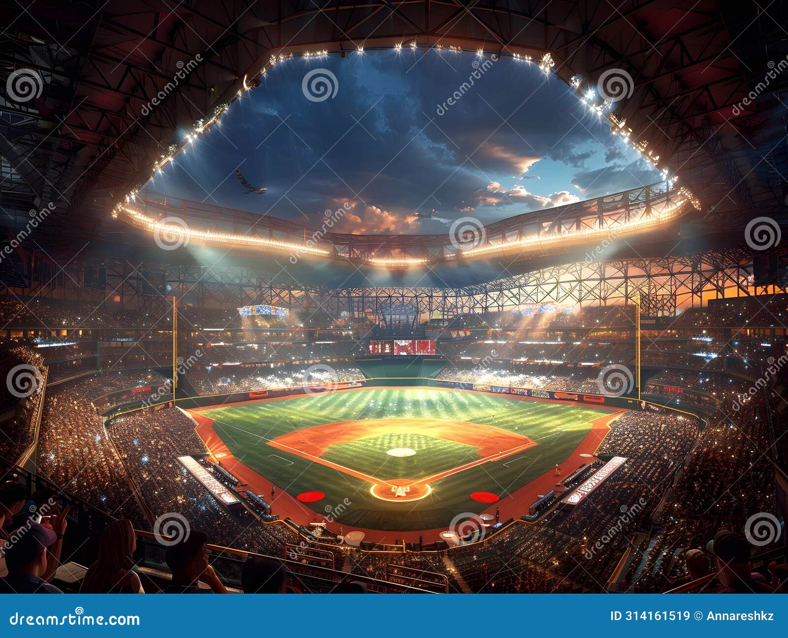 Full Stadium during the Match. AI Generated. Stock Image - Image of ...