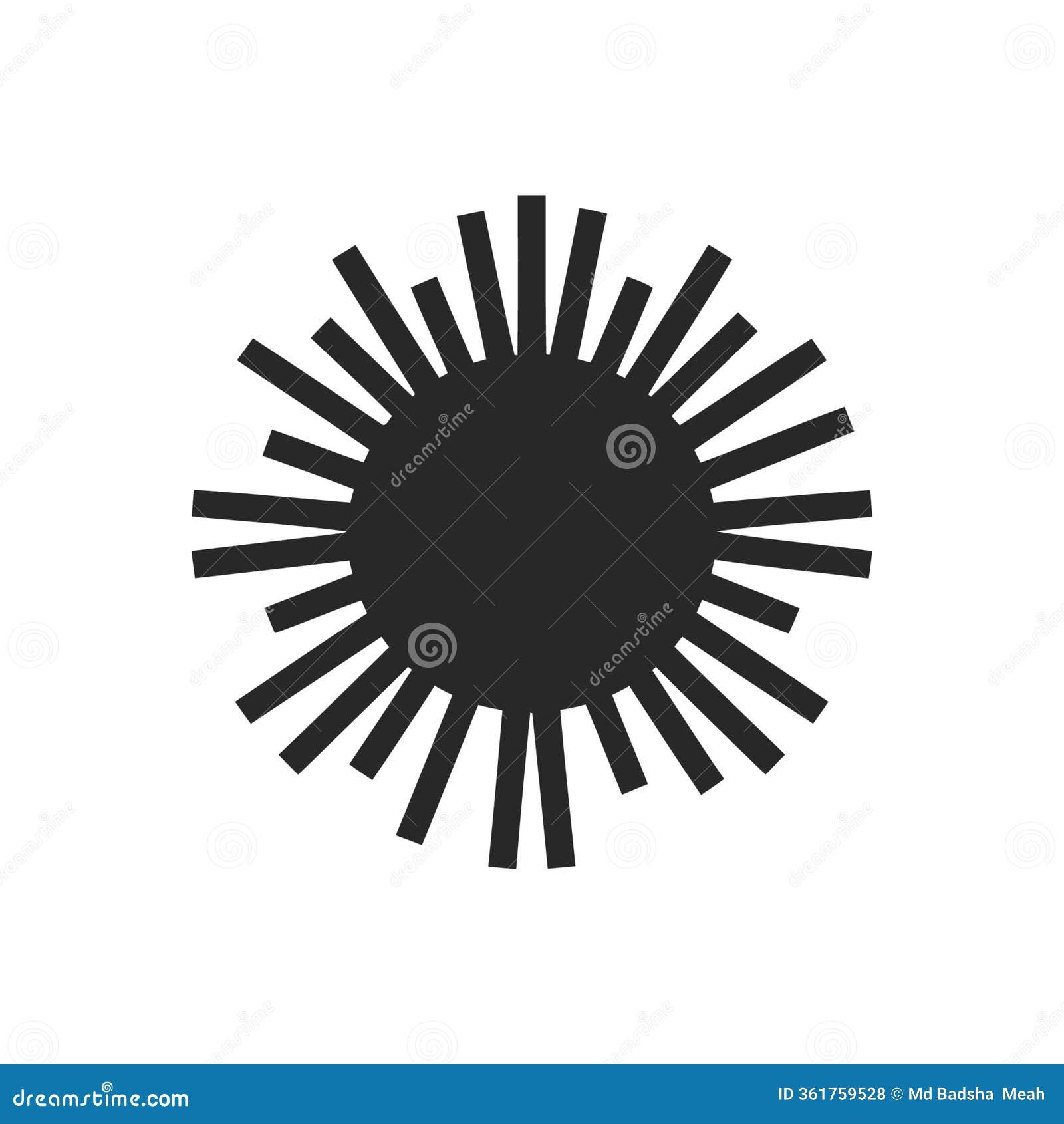 Sunburst Set. Sunburst Icon Collection Vector Illustration. Retro ...