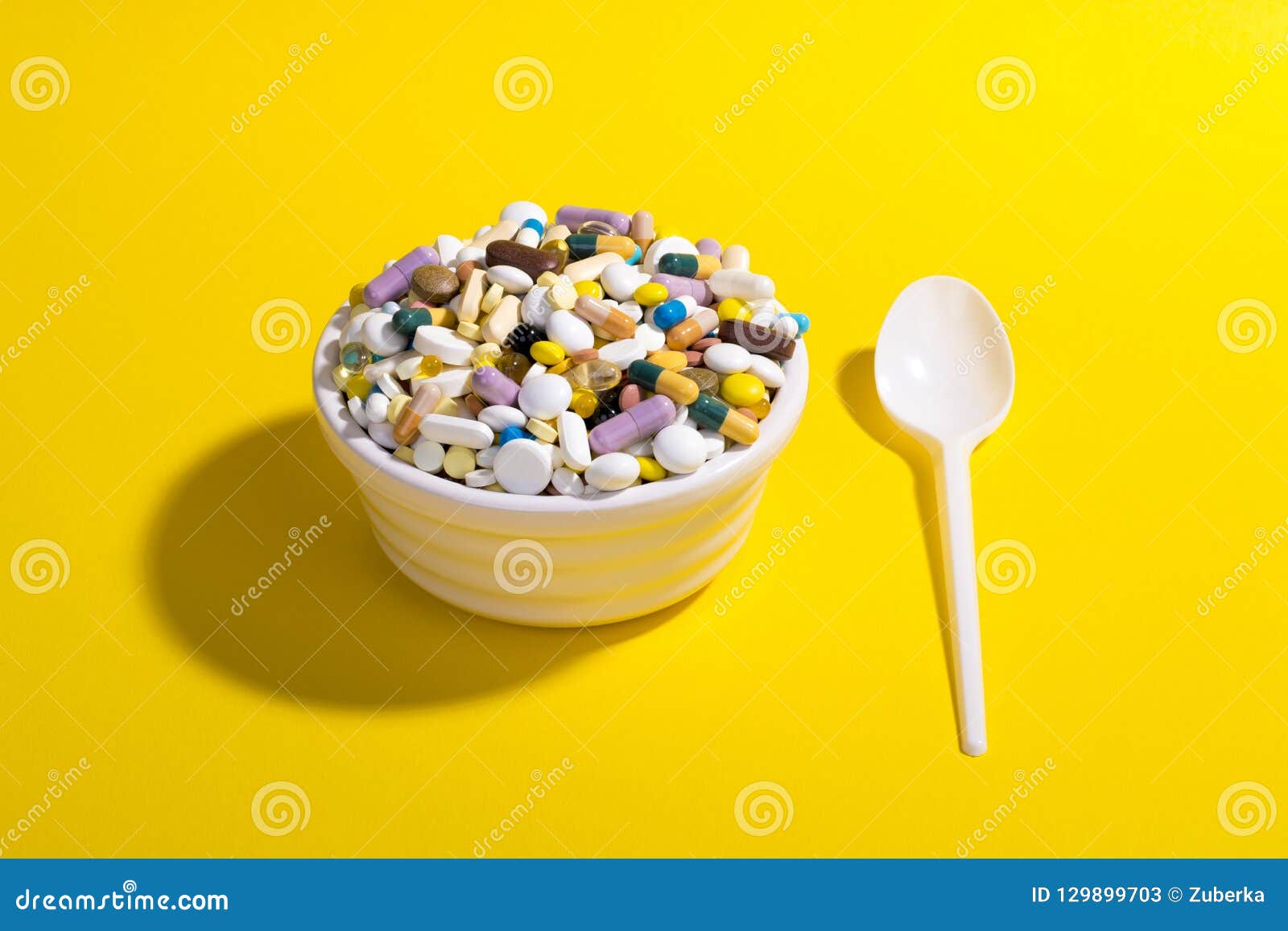 Full of Tablets Plastic Meal Stock Image - Image of danger, dose: 129899703