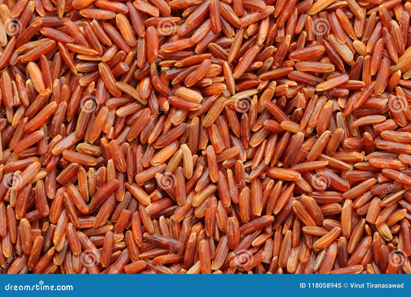 Red brown raw rice stock image. Image of grain, cereal - 118058945