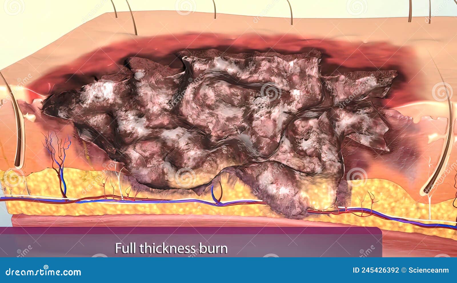 Full Thickness Burns are Third Degree Burns Stock Illustration ...