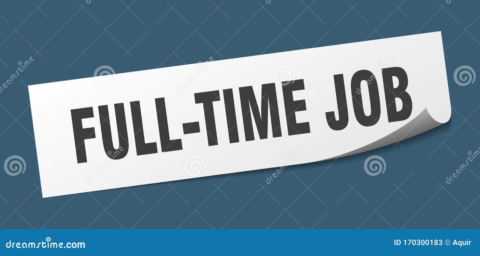 Full-time Job Sticker. Full-time Job Square Sign Stock Vector ...