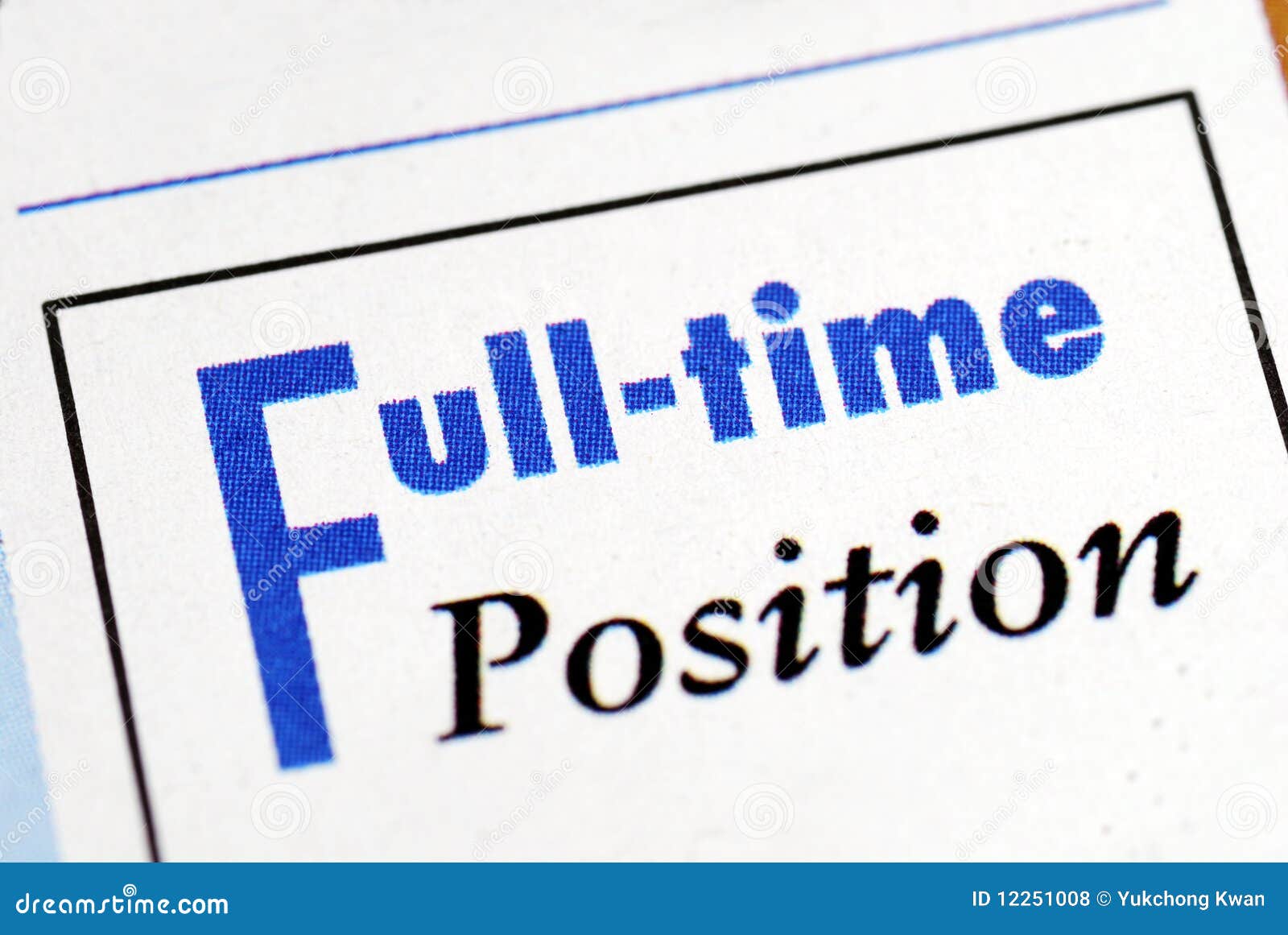 Full time position sign stock photo. Image of looking - 12251008
