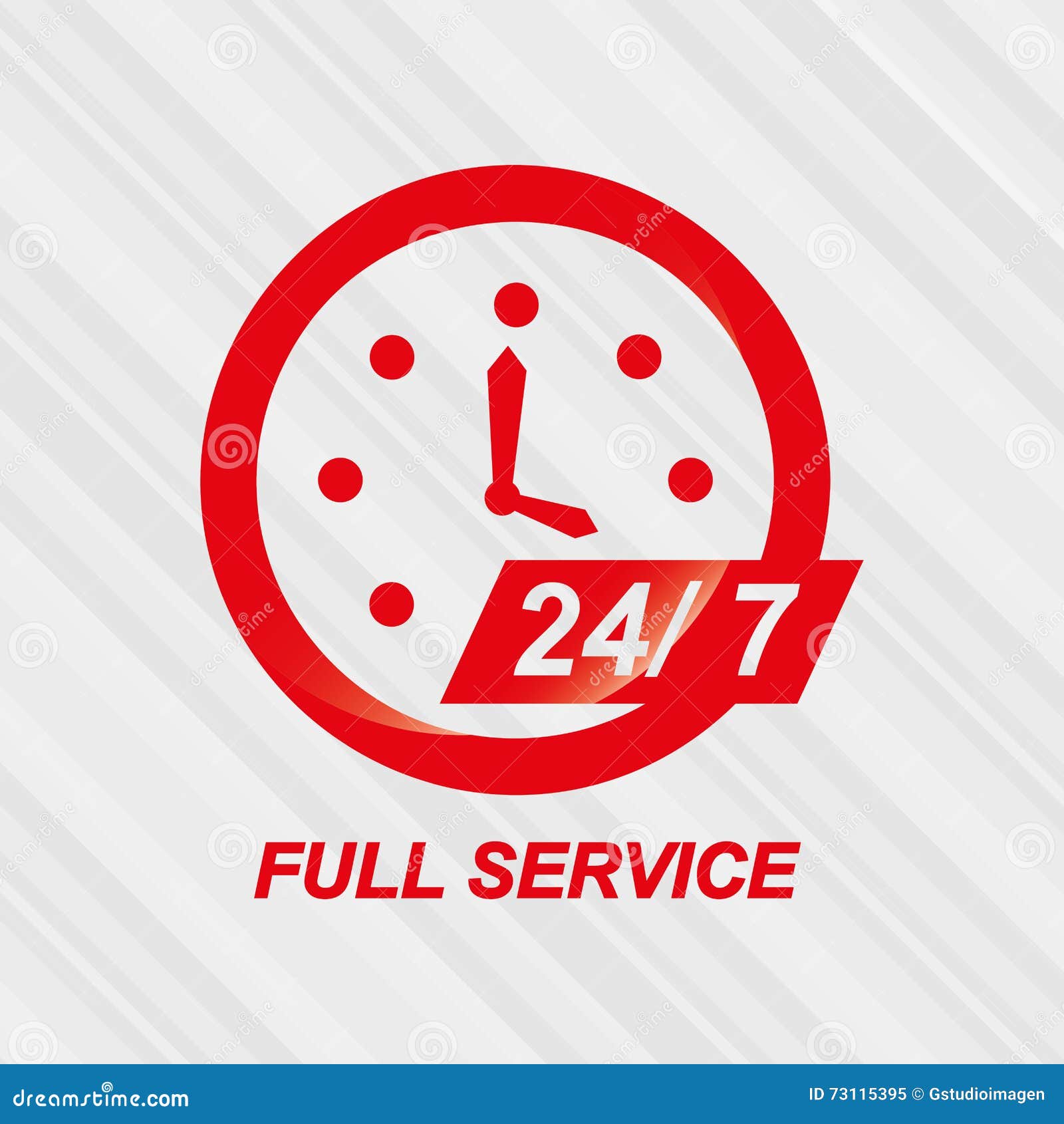 Full time service design stock illustration. Illustration of symbol ...