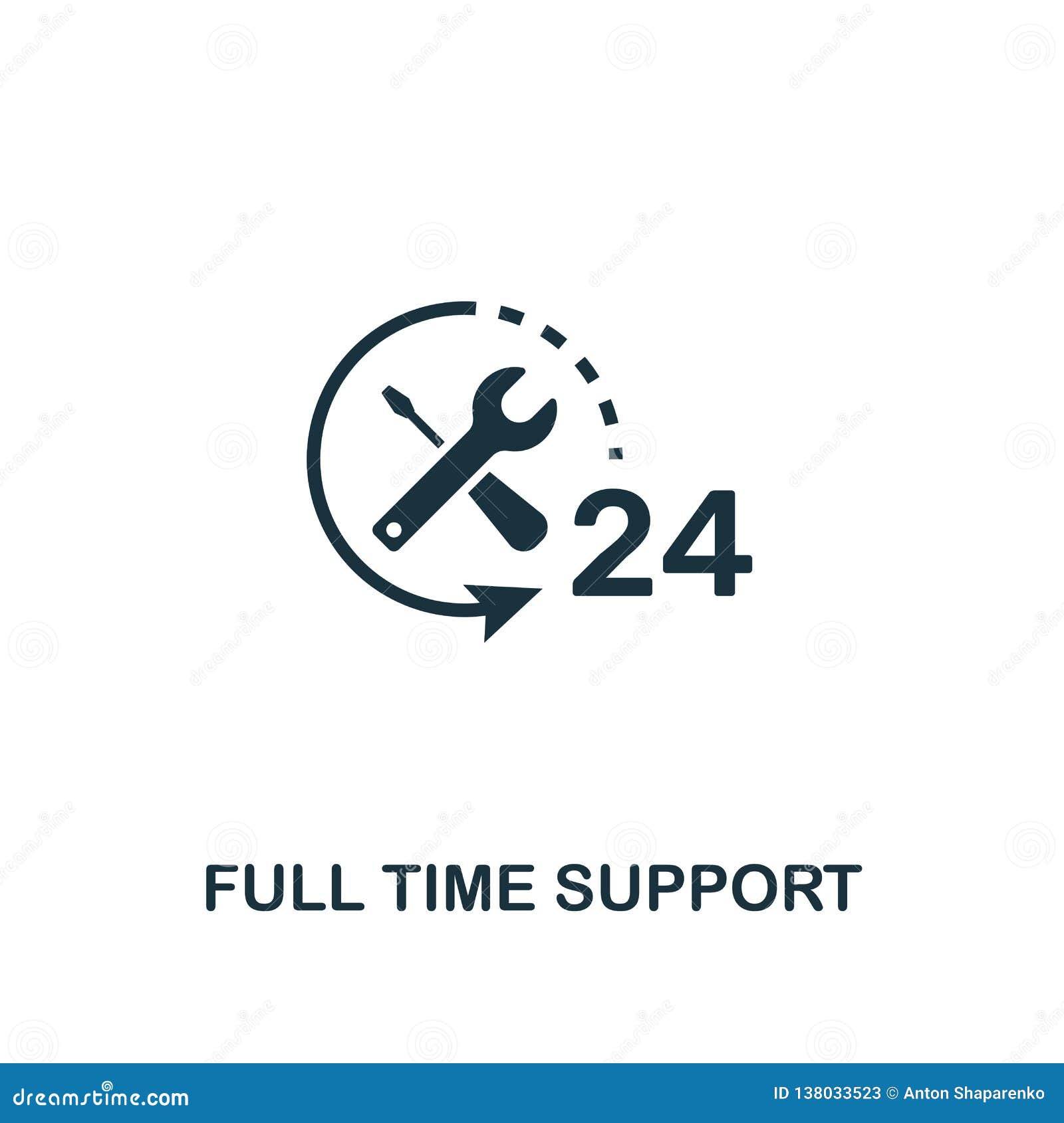 Full Time Support Icon. Premium Style Design from Web Hosting Icon ...