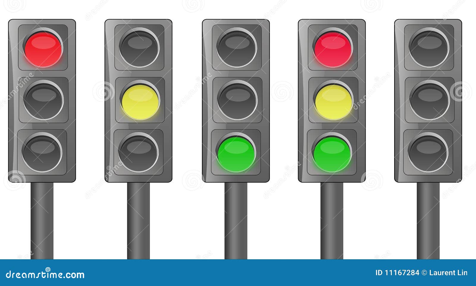 Full Traffic Light Illustration Stock Illustration - Illustration of ...