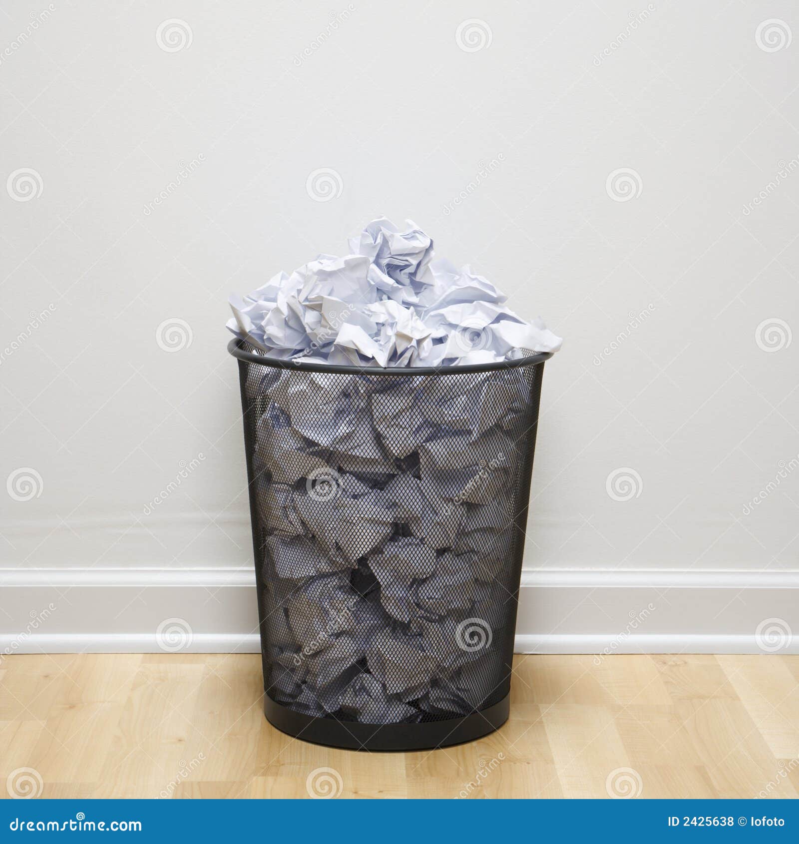 Full trash can. stock photo. Image of still, equipment - 2425638