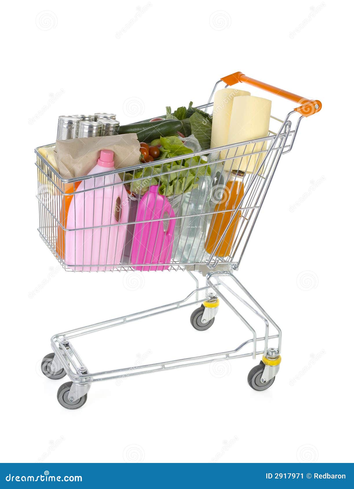 Full trolley stock image. Image of shops, push, marketer - 2917971