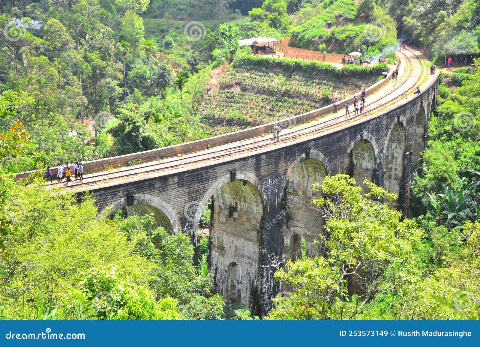 Full View of the Nine Arch Bridge Stock Image - Image of bridge ...