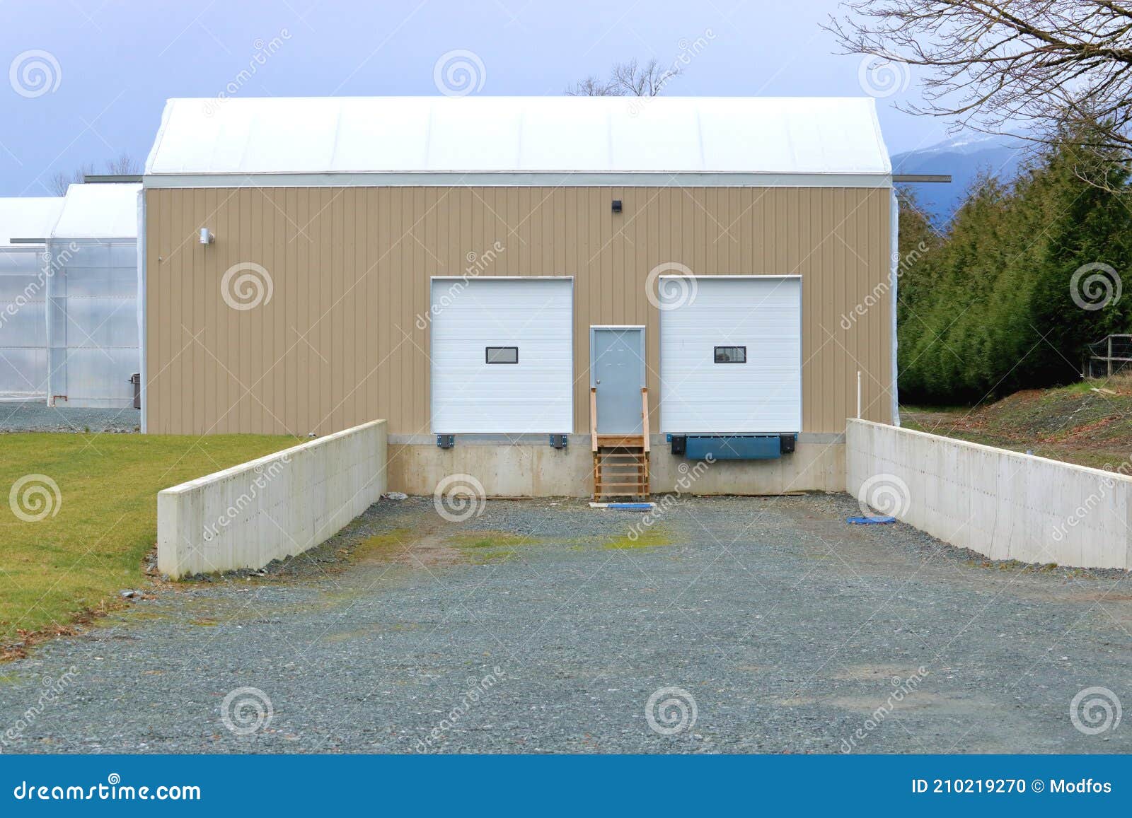 Small Modern Load Bay and Building Stock Photo - Image of architecture ...