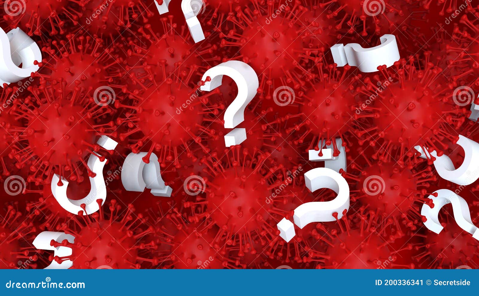 Full Of Viruses Background With Question Marks Stock Image ...
