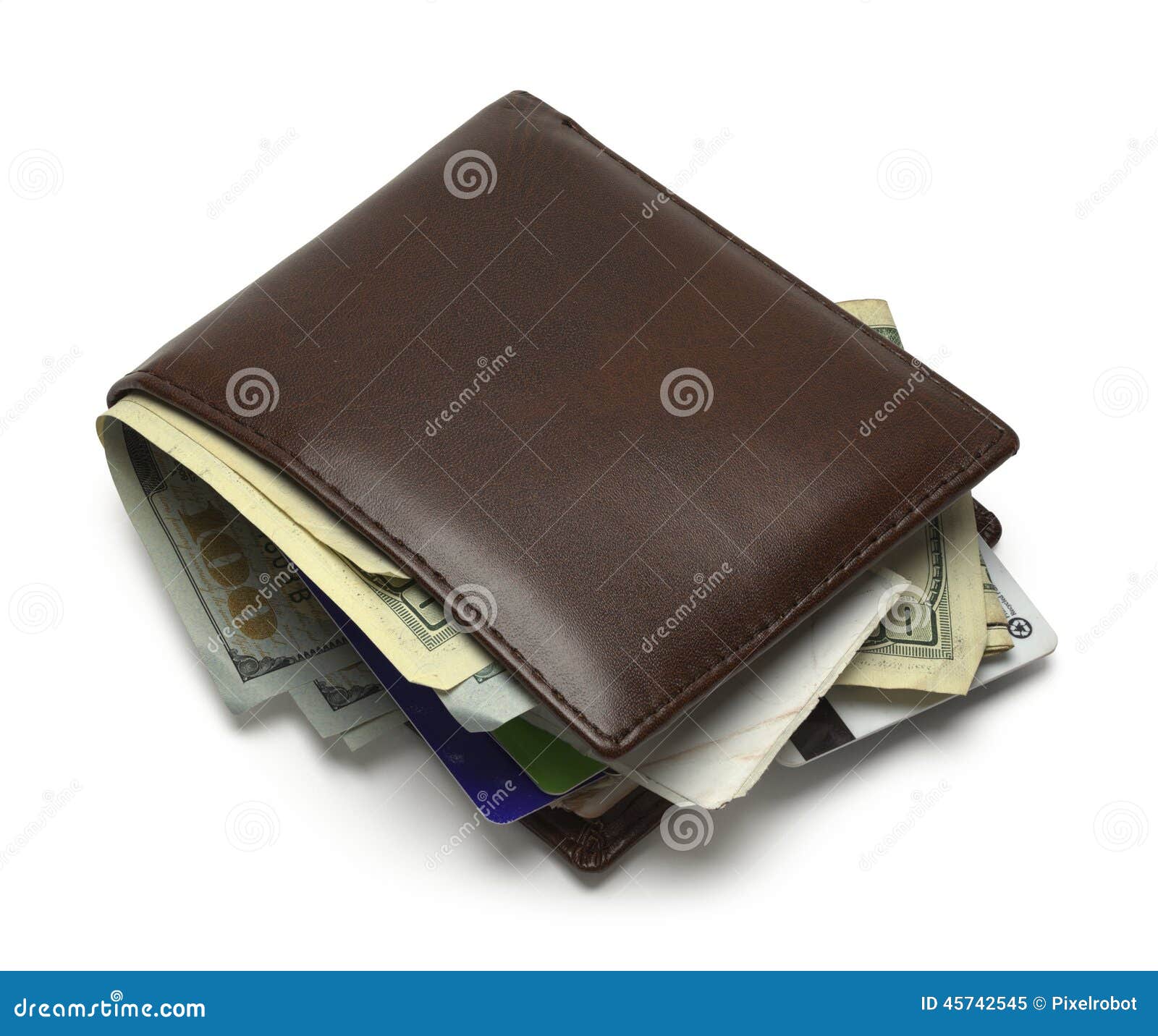 Full Wallet stock image. Image of flat, horizontal, debt - 45742545