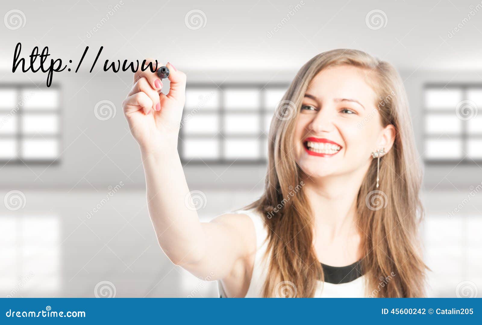 Full website address stock photo. Image of female, secretary - 45600242