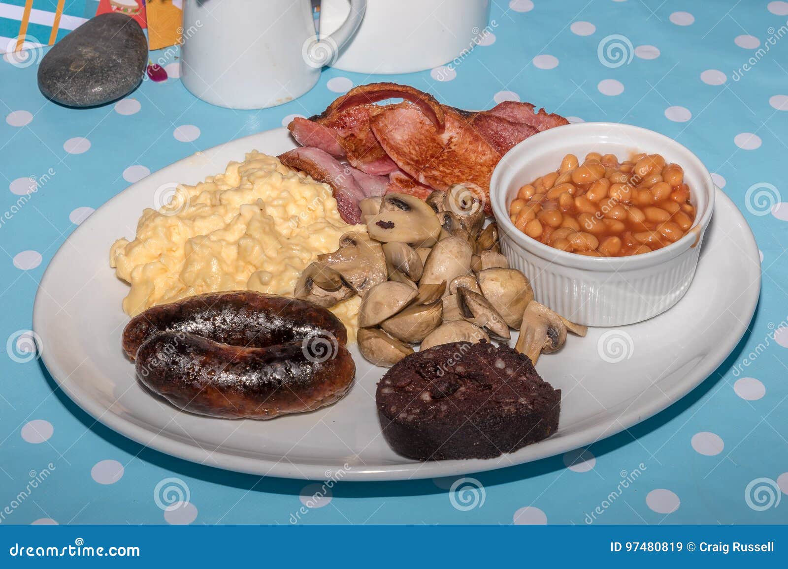 Full Welsh breakfast stock image. Image of mushrooms - 97480819