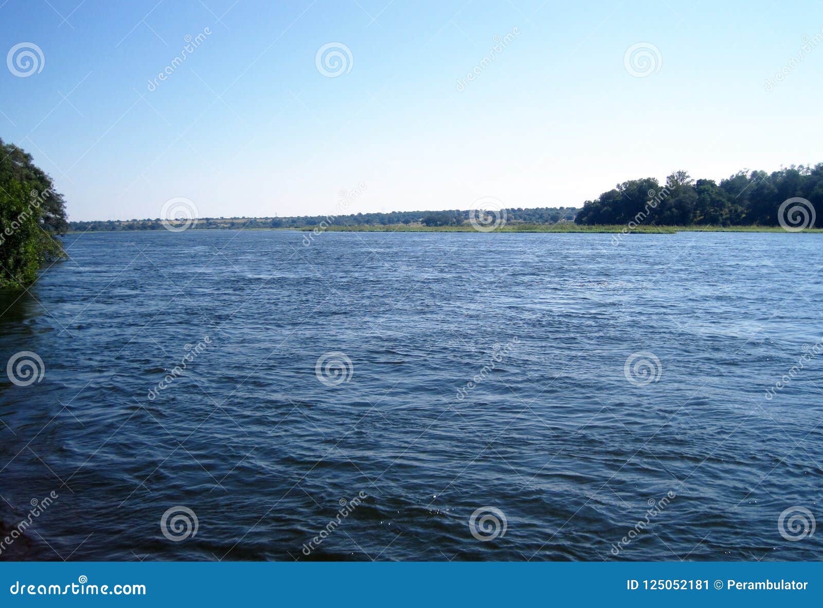 FULL WIDE KAVANGO RIVER in NAMIBIA Stock Image - Image of flowing ...