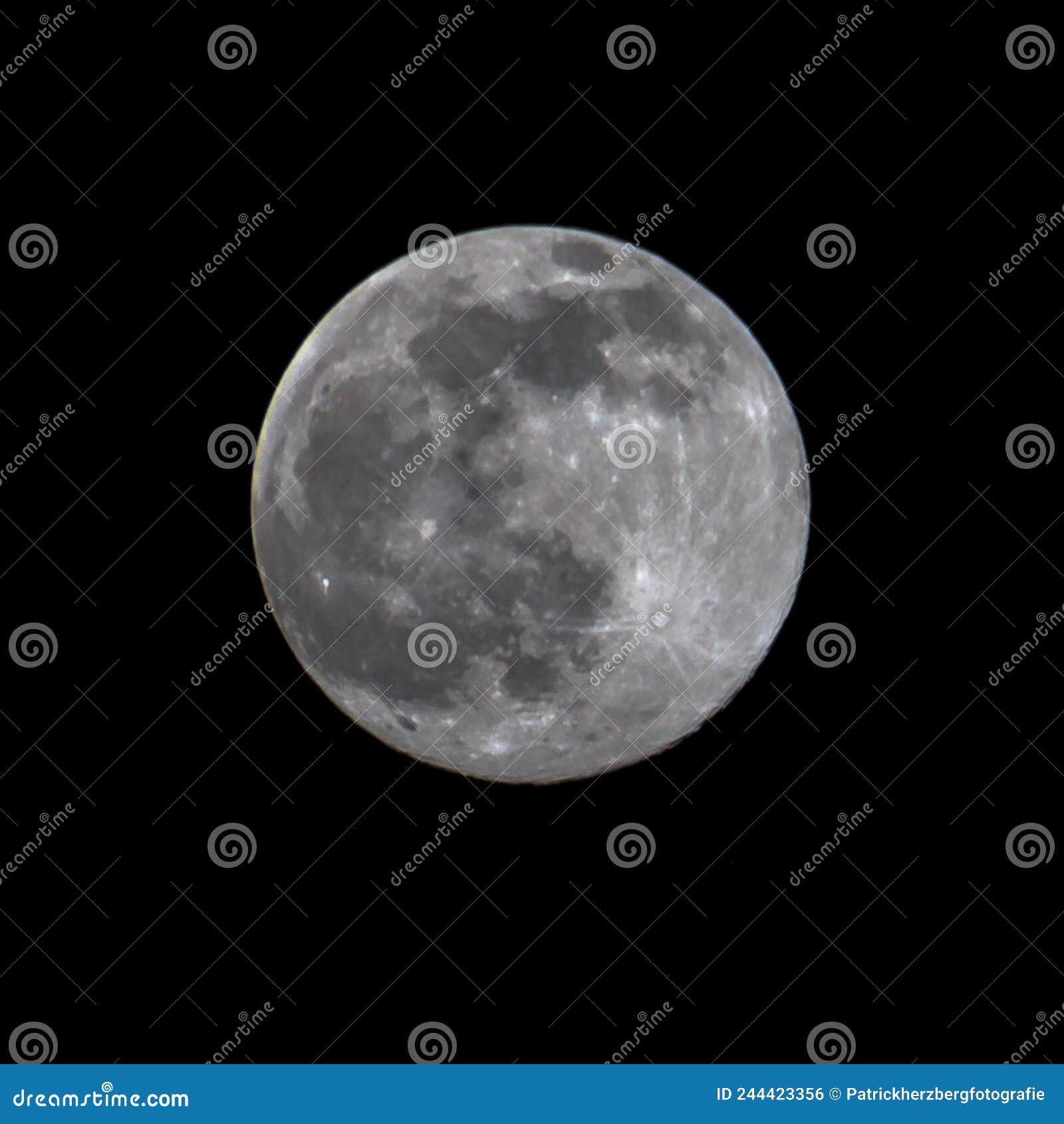 Full Worm Moon Back Silhouette Cloud In Night Sky Royalty-Free Stock ...